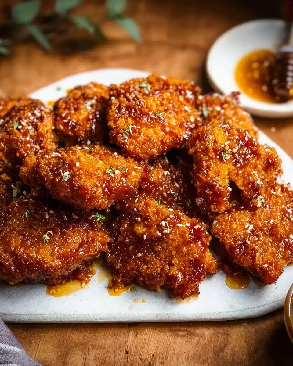 Baked Crunchy Hot Honey Chicken Recipe